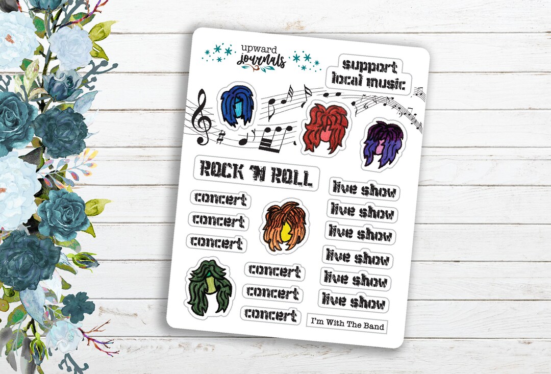 Concert Stickers for Calendar ~ Live Show ~ Music Lover Gifts ~ Save ...