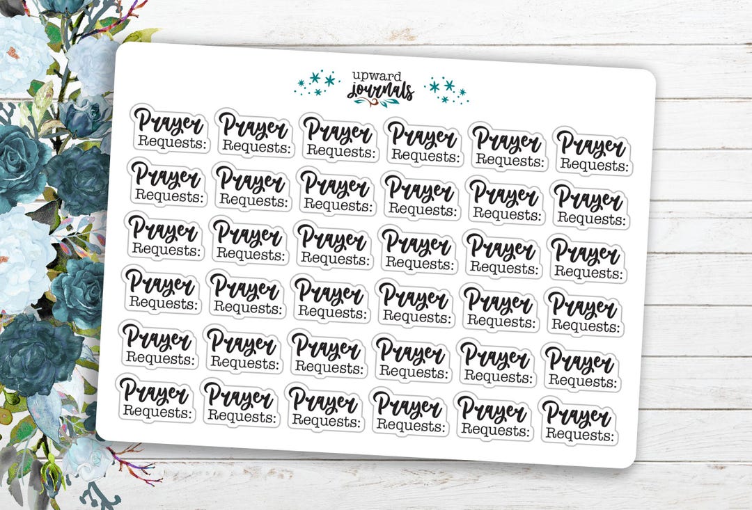 Prayer Requests ~ Stickers for Planner/calendar ~ Prayer Chain, Church ...