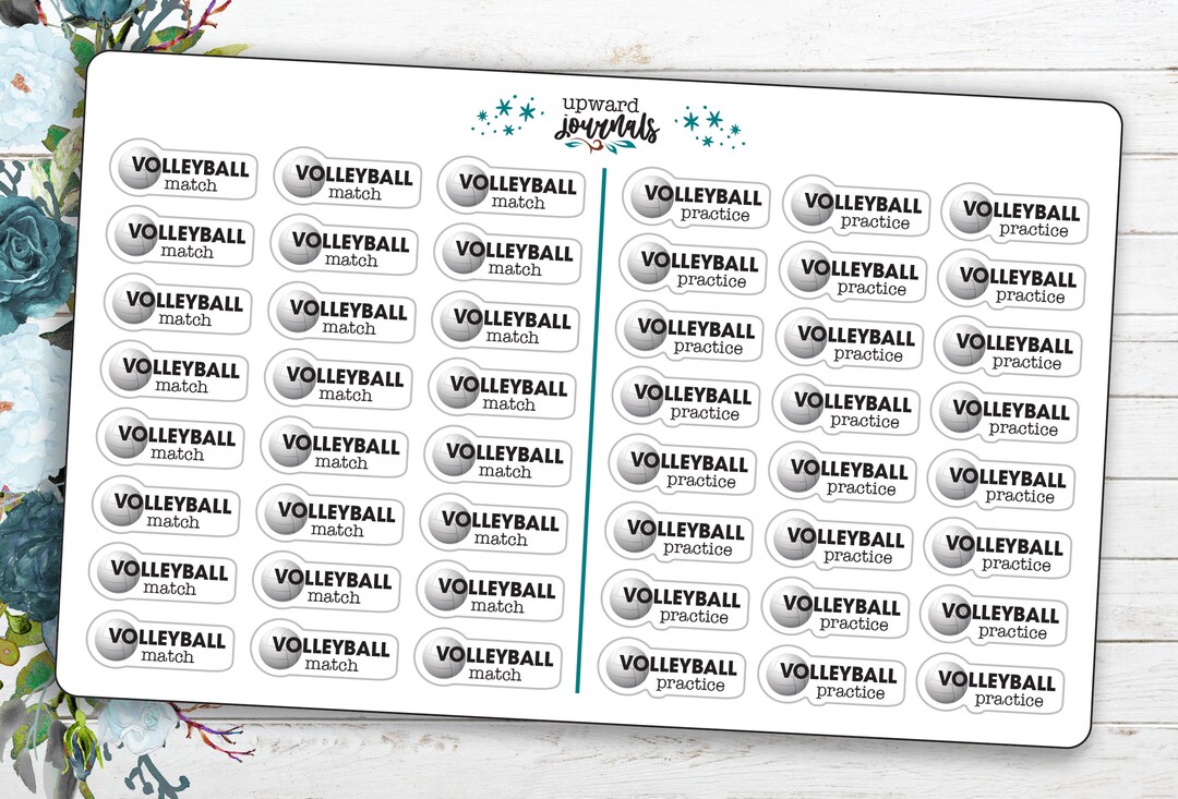 Volleyball Practice & Match Planner Stickers - Etsy