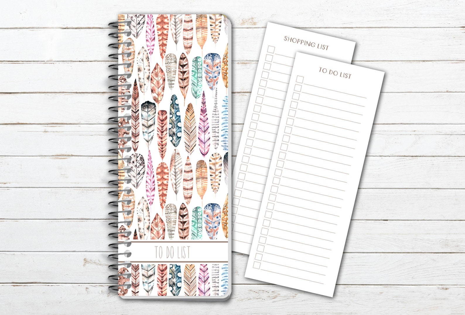 To Do List / Grocery List Notebook W/ Feathers Cover - Etsy