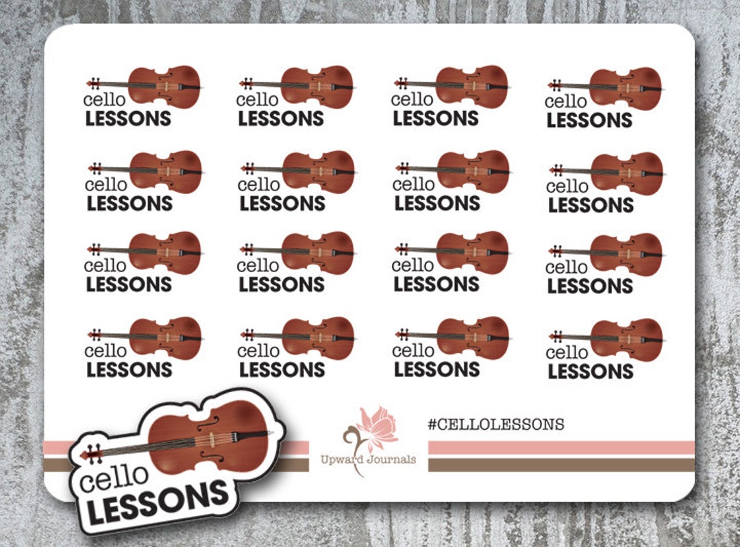 Cello Lessons Planner Stickers Stringed Instruments, Music Lesson ...