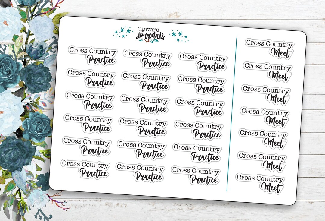 Cross Country Practice & Meet Planner Stickers - Etsy