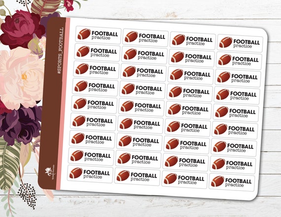 Football Practice & Game Planner Stickers Sports High - Etsy