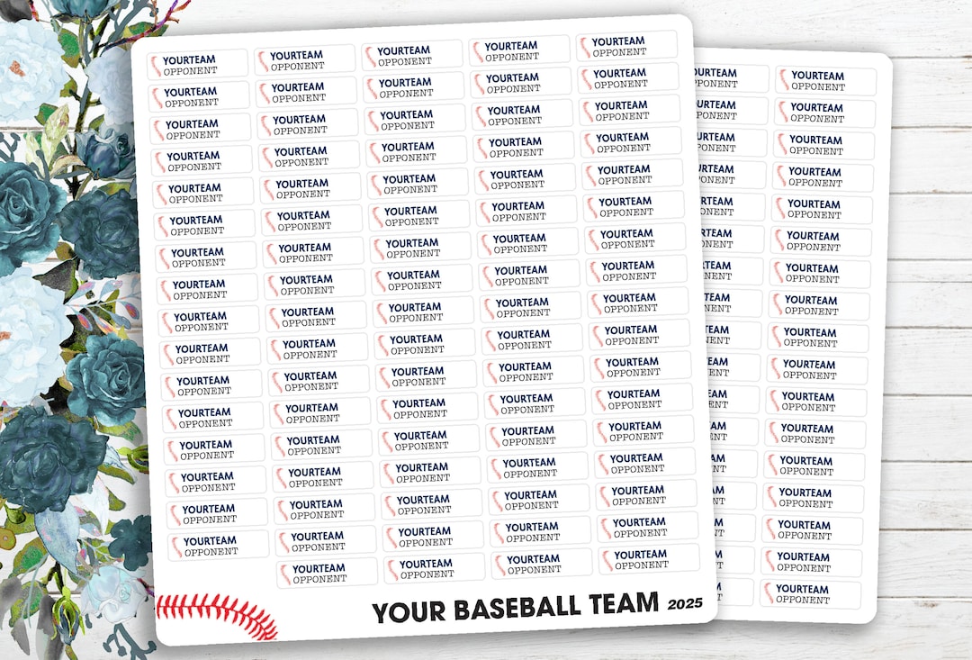 2026 Baseball Schedule Planner | Calendar Stickers: Regular Season ...