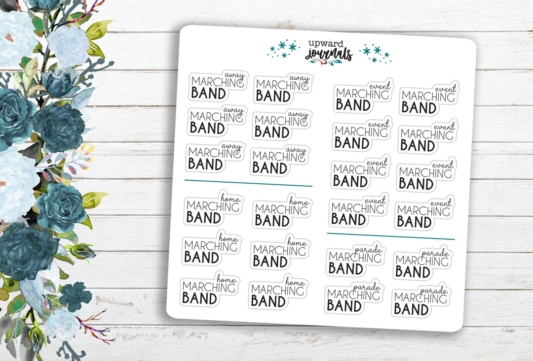 Marching Band Planner Stickers: School Music Calendar Reminders - Etsy