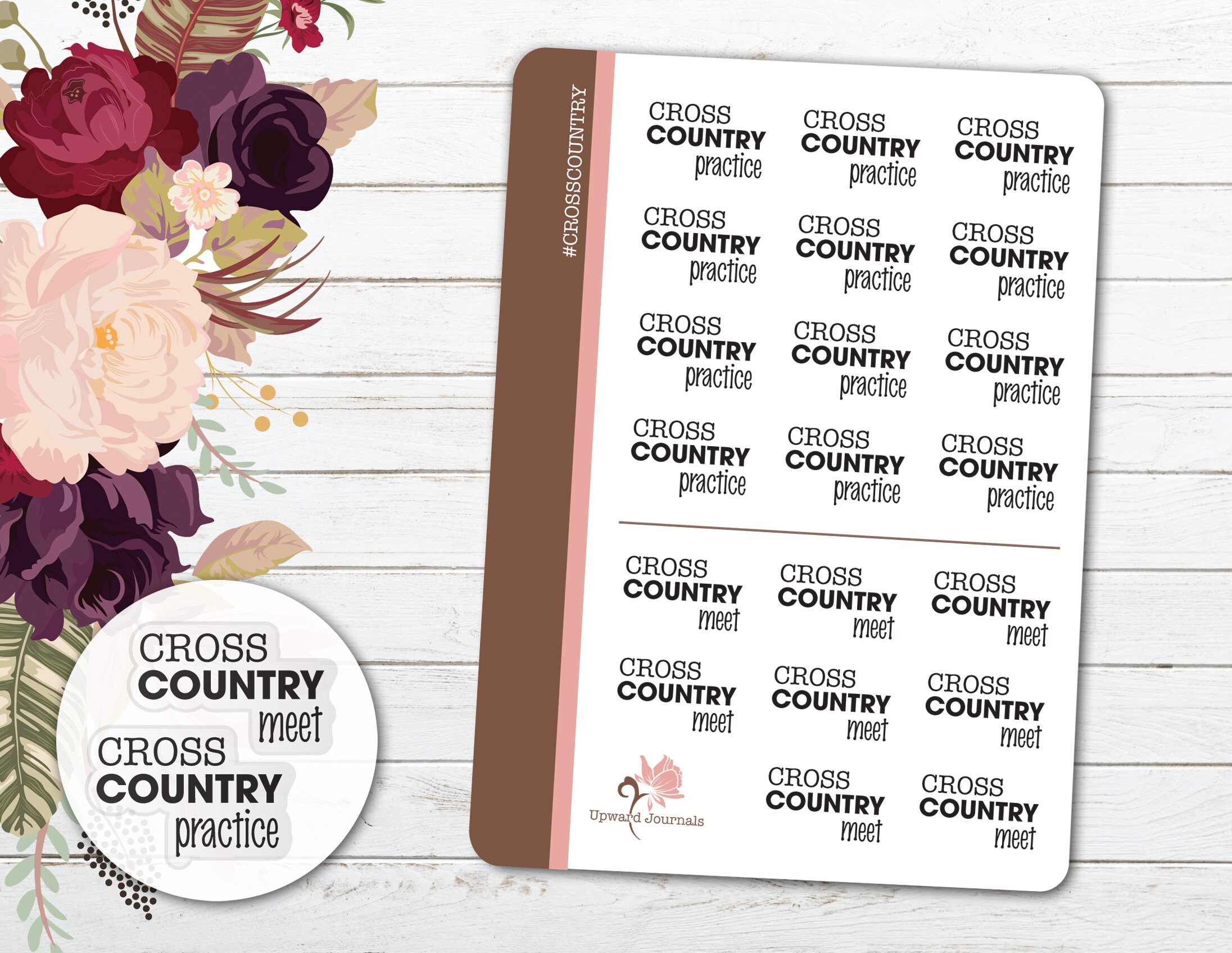 Cross Country Planner Stickers Running Track Meet - Etsy