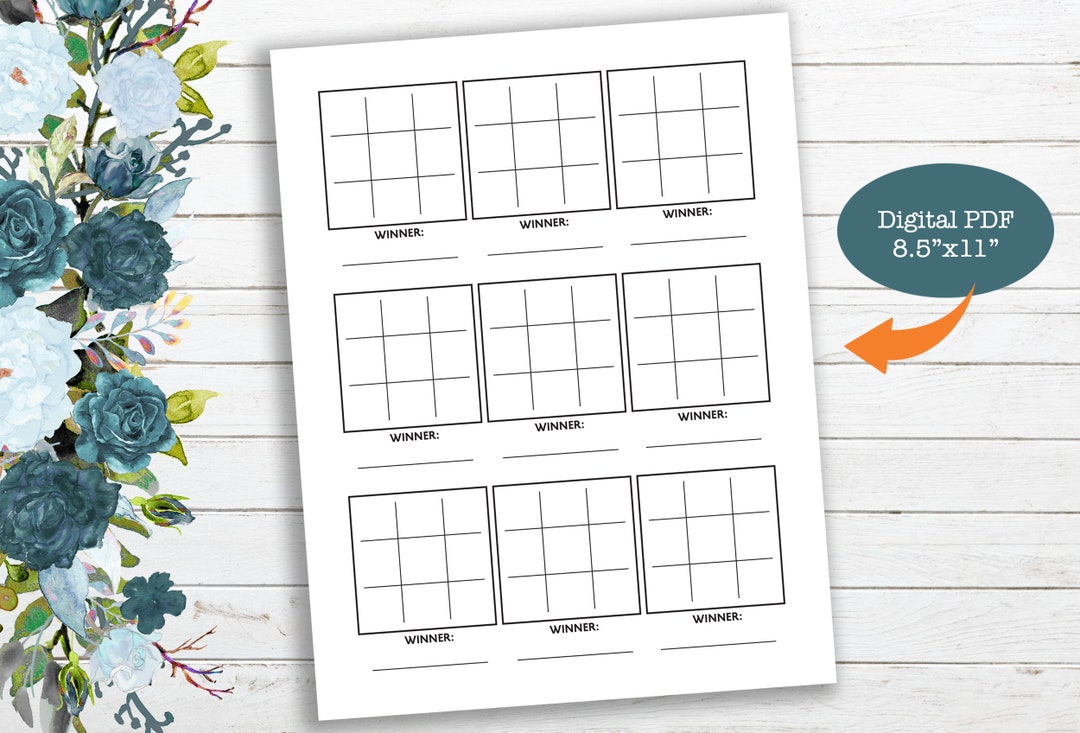 Tic Tac Toe Printable ~ Game Board Template ~ Tic-tac-toe Kids Simple ...