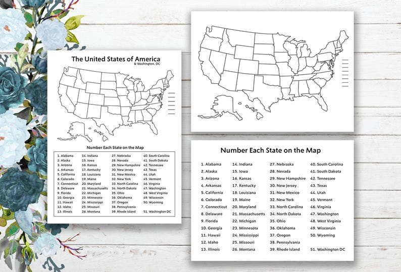 United States Geography & State Abbreviations ~ Educational Worksheets ...