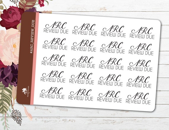 ARC Review Reading Planner Stickers Author Advance Reader | Etsy