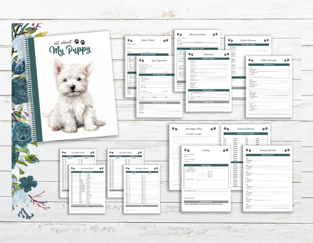 Puppy Health Record Keeper: Vaccination Tracker, Dog Organizer ...