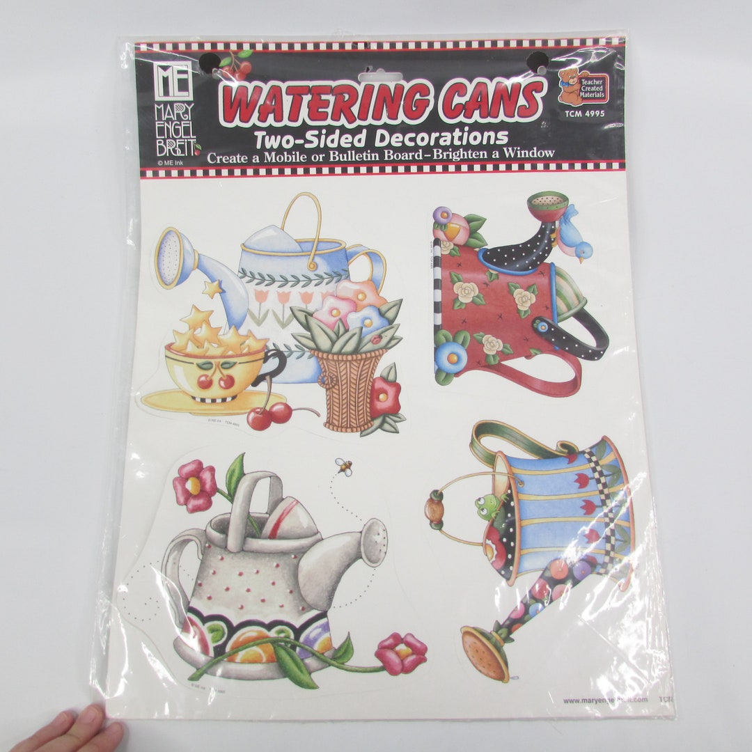 Mary Engelbreit WATERING CANS Two-sided Decorations//teacher Created ...