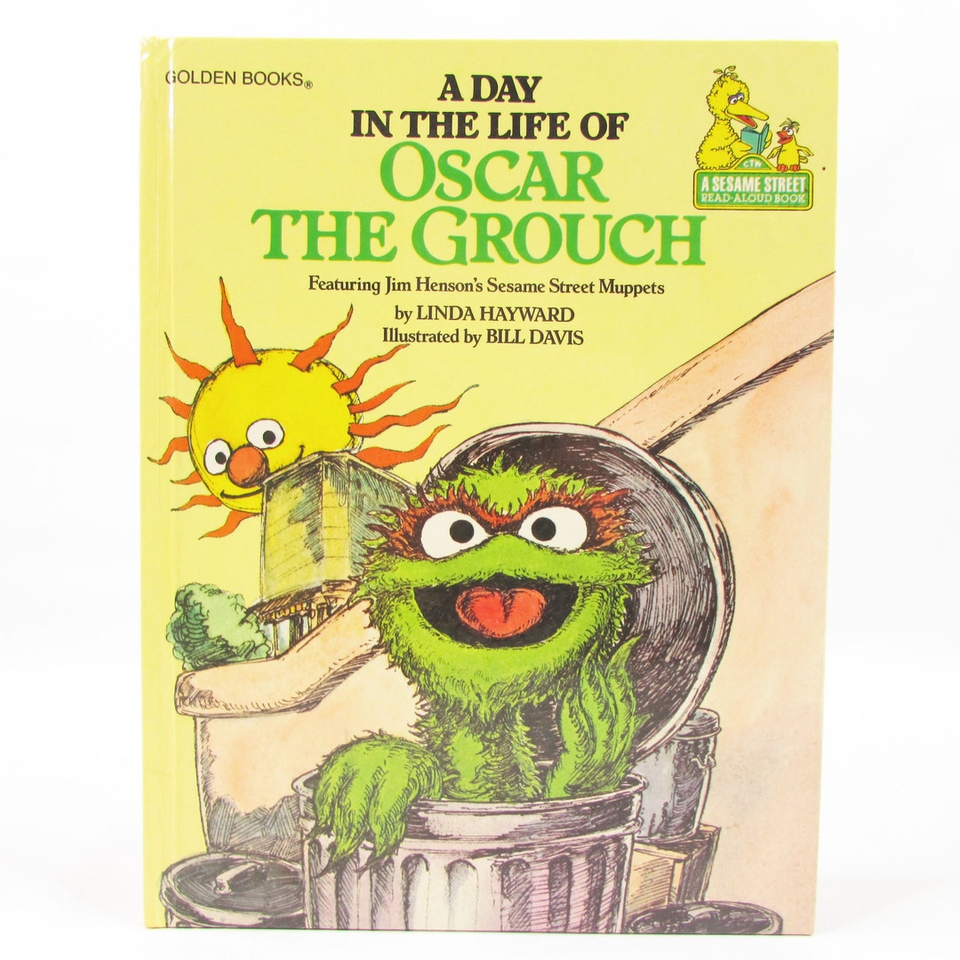 A Day in the Life of OSCAR THE Grouch//vintage 1981 Golden Book Sesame ...