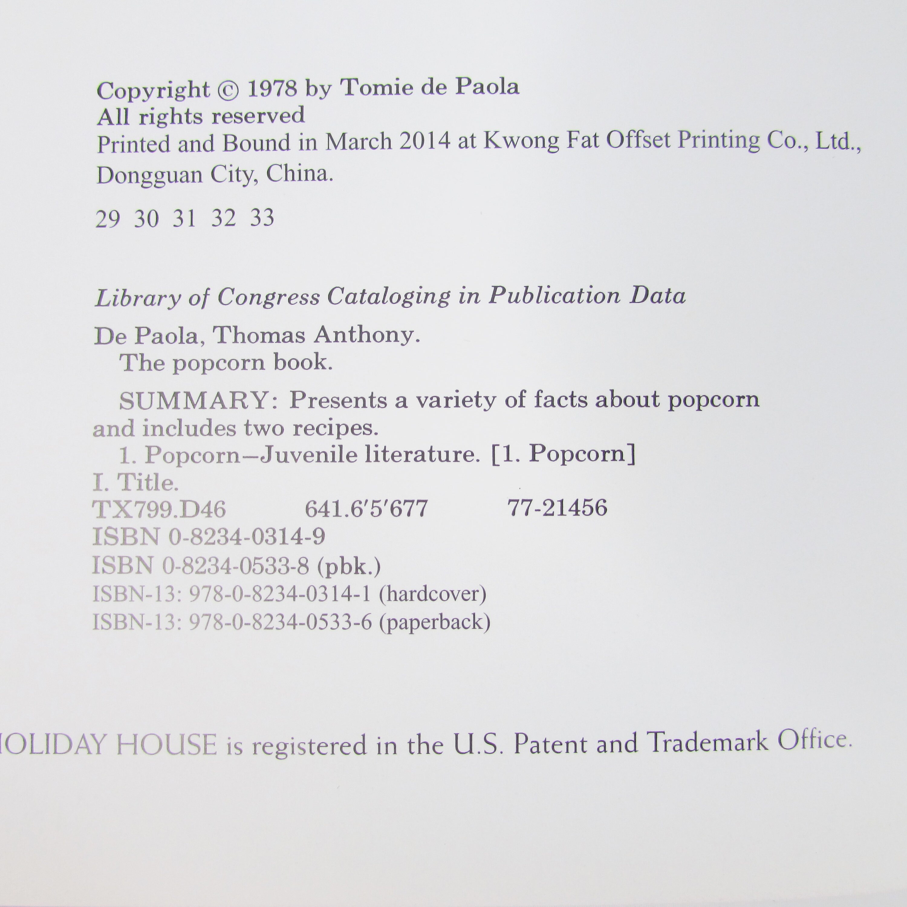 THE POPCORN BOOK by Tomie De Paola//a Reading Rainbow - Etsy