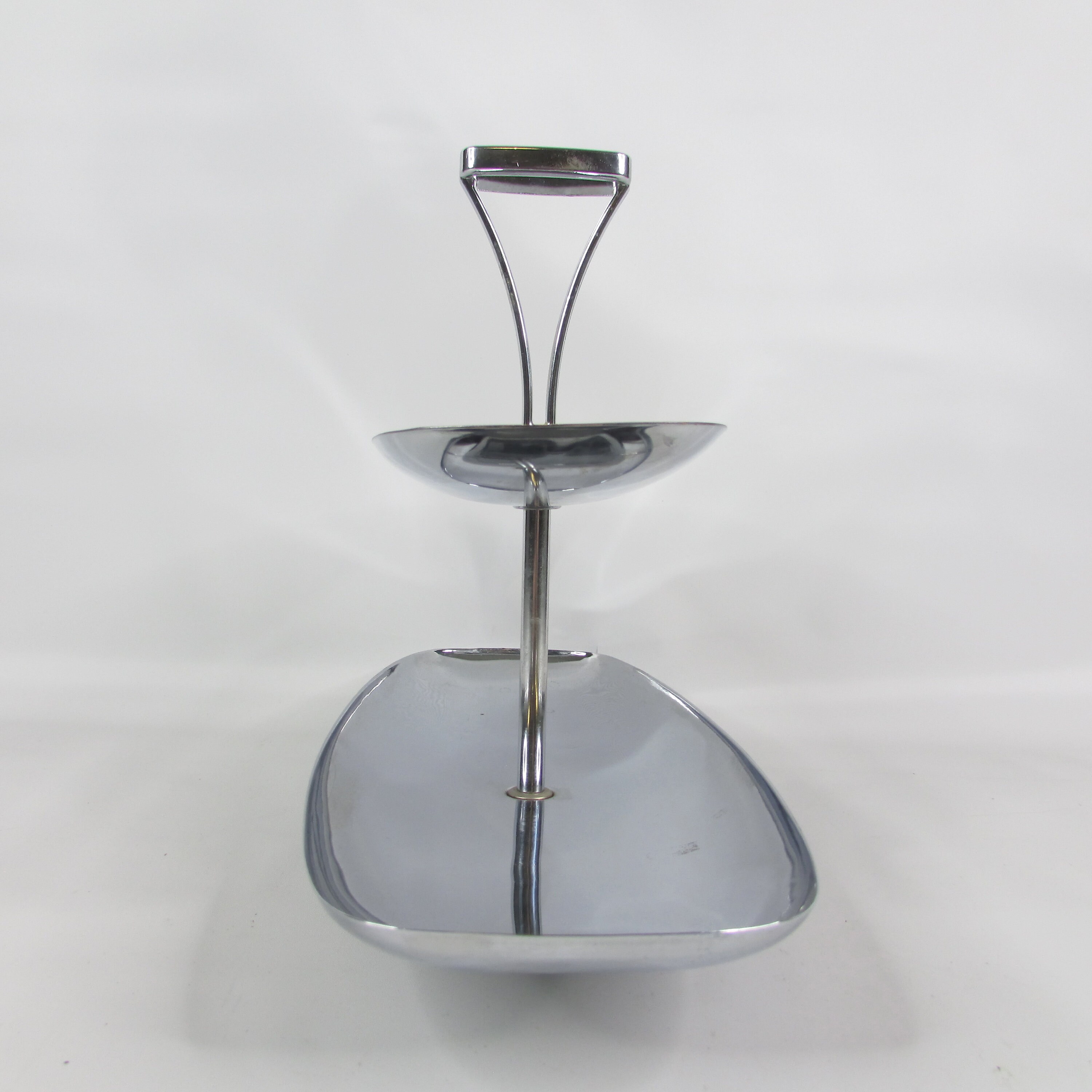 Vintage Two-tiered Chrome Serving Dish//milburn Creations MCM Party ...