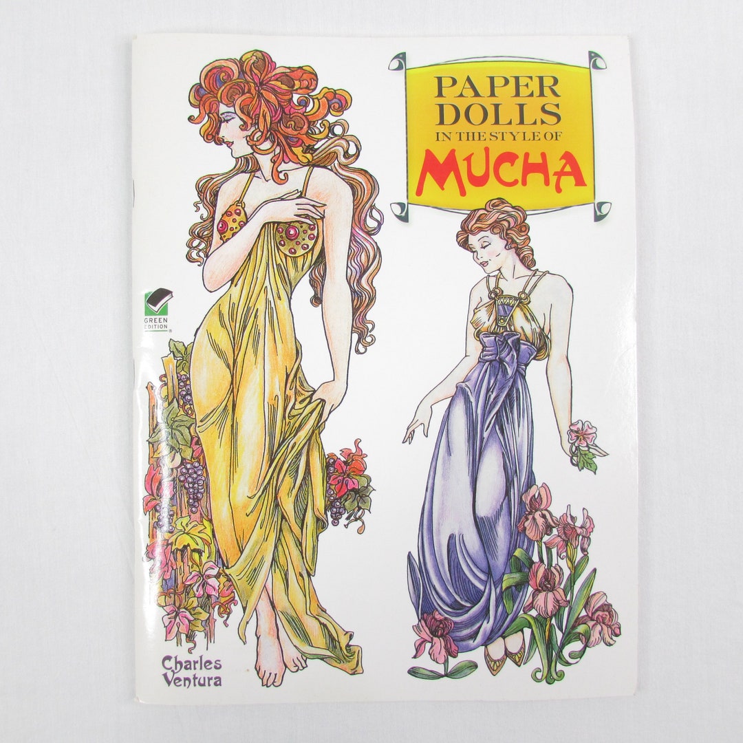 Paper Dolls in the Style of MUCHA Vintage Softcover//art NOUVEAU ...