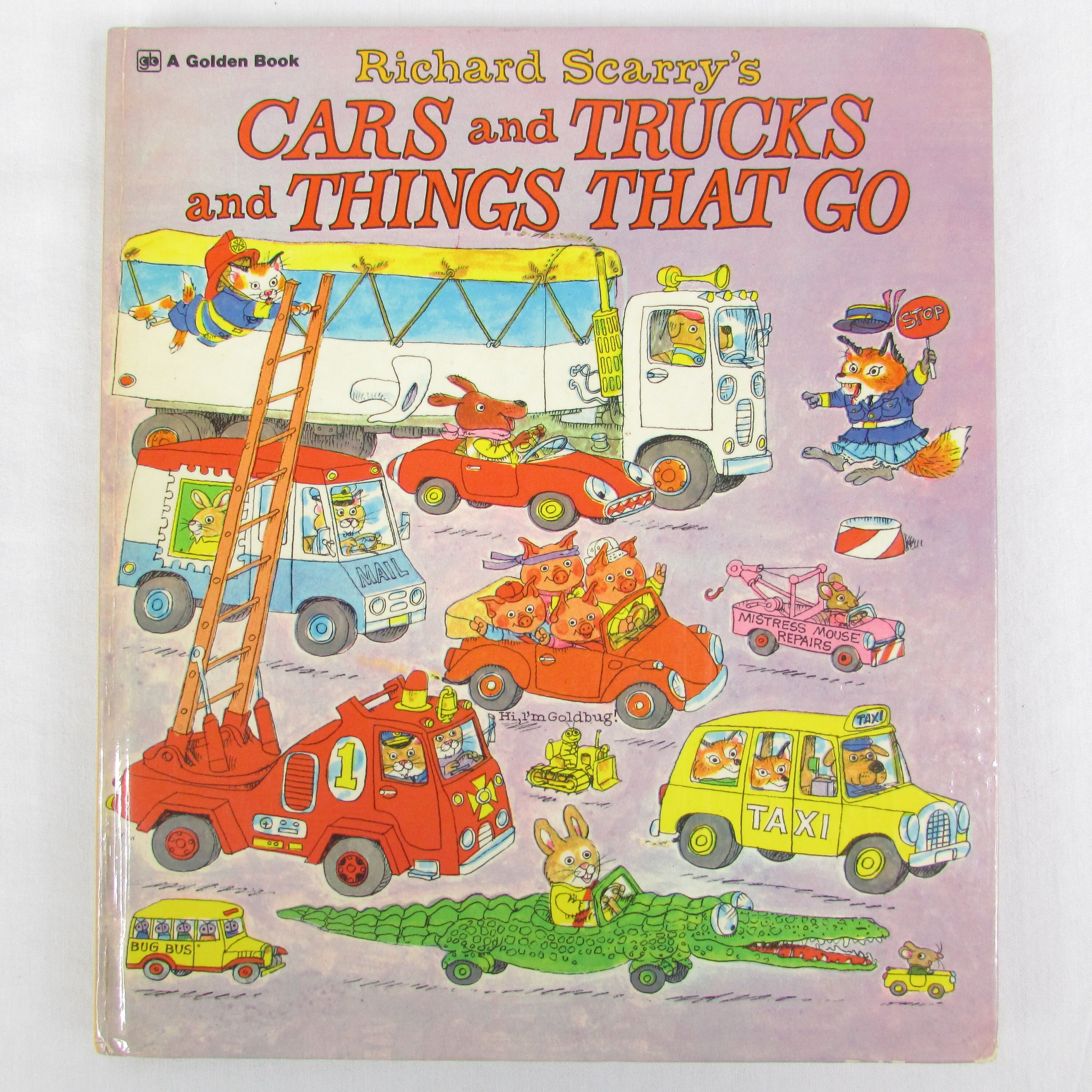 Vintage Richard Scarry's CARS TRUCKS and Things That GO First Book Club ...