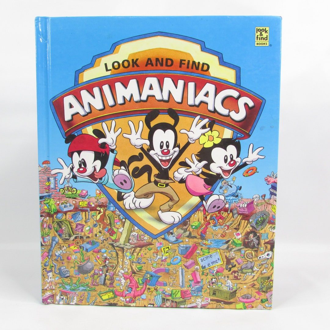 ANIMANIACS Look and Find Book//vintage Hardcover 90s Warner Bros//yakko ...