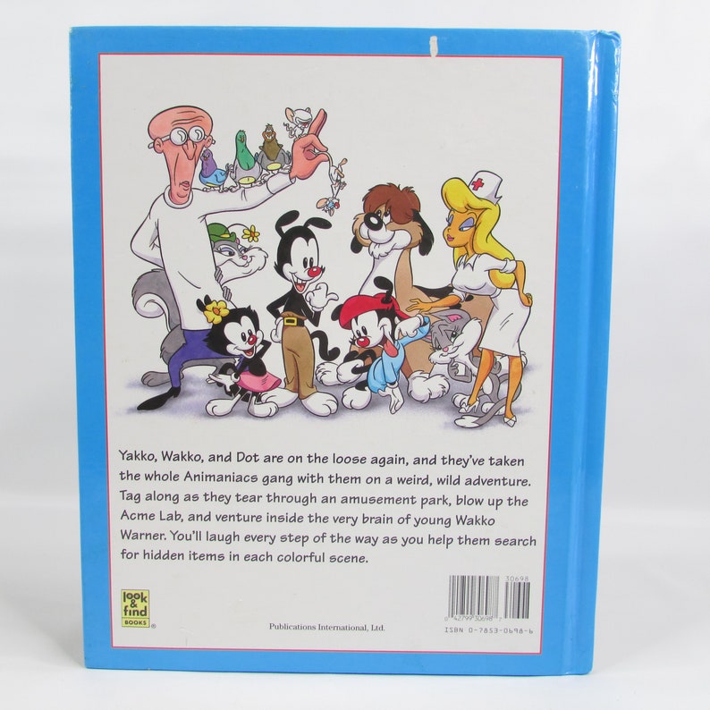 ANIMANIACS Look and Find Book//vintage Hardcover 90s Warner Bros//yakko ...