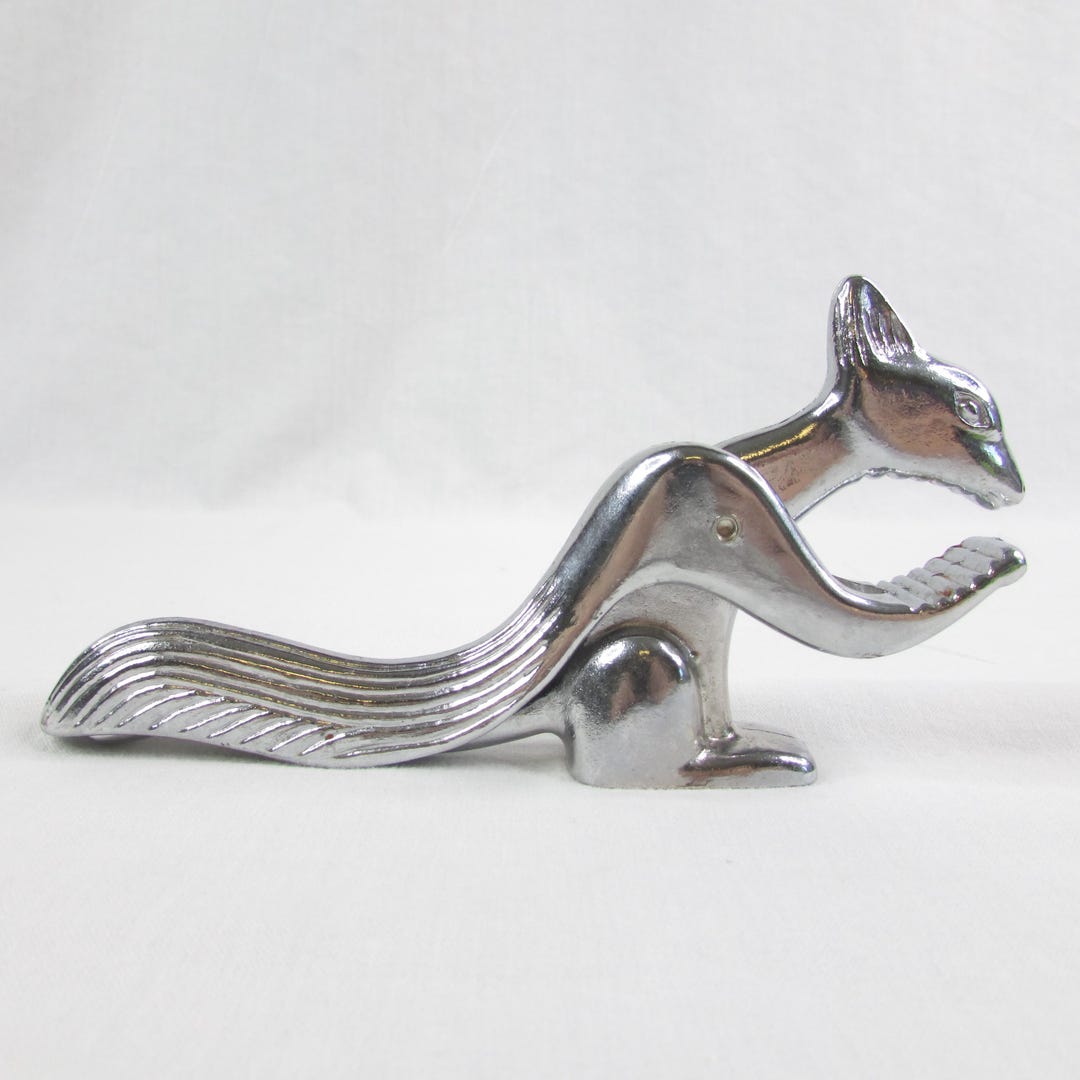 Vintage Chrome Squirrel Nutcracker, Metal Animal Collectible - Etsy