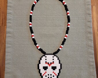 Friday the 13th Mini Jason Voorhees Perler Beads Earrings Cute Jewelry ...