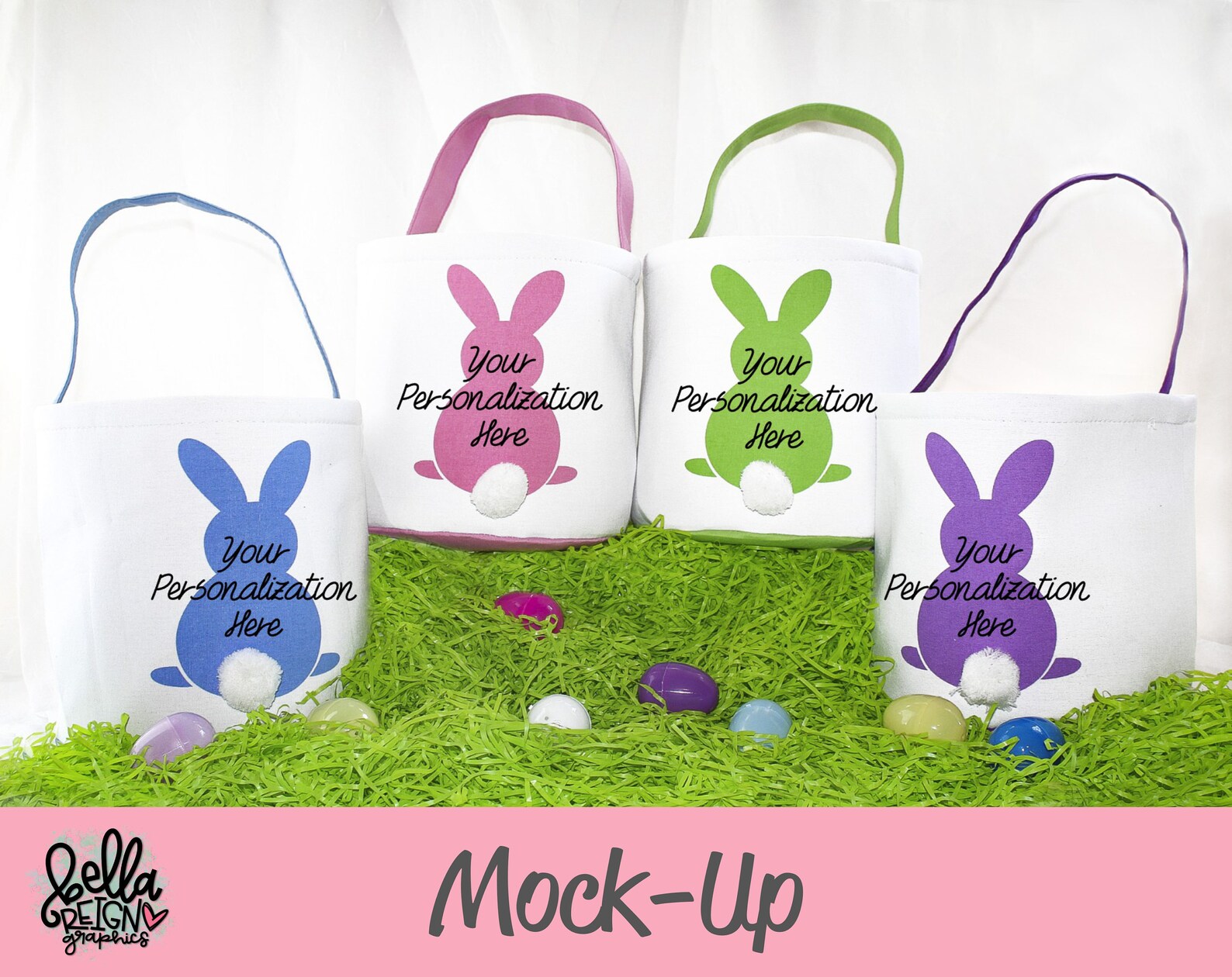 Easter Basket Mockup - Easter Bunny Canvas Tote Mockup - Bunny Tail ...