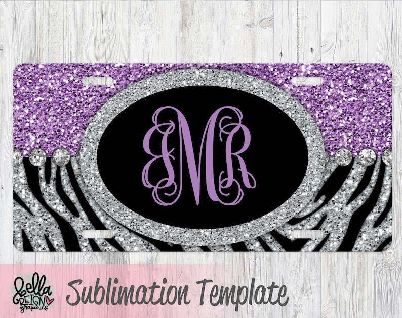 sublimation-license-plate-template-zebra-print-car-tag-etsy