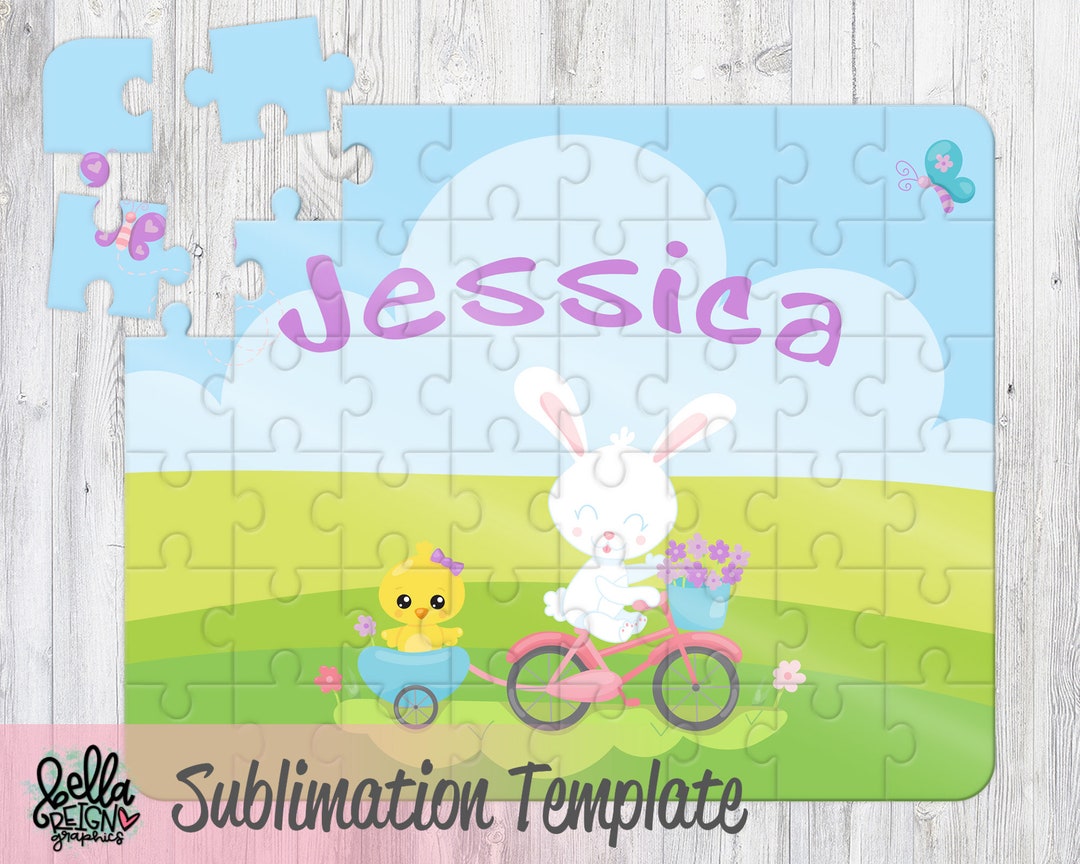 Easter Puzzle PNG - Easter Gift Puzzle Template - Bunny PNG - PNG ...