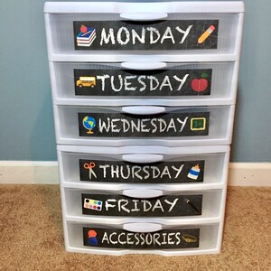 Chalk Board School Themed Days of the Week Lables Tags - Etsy Canada