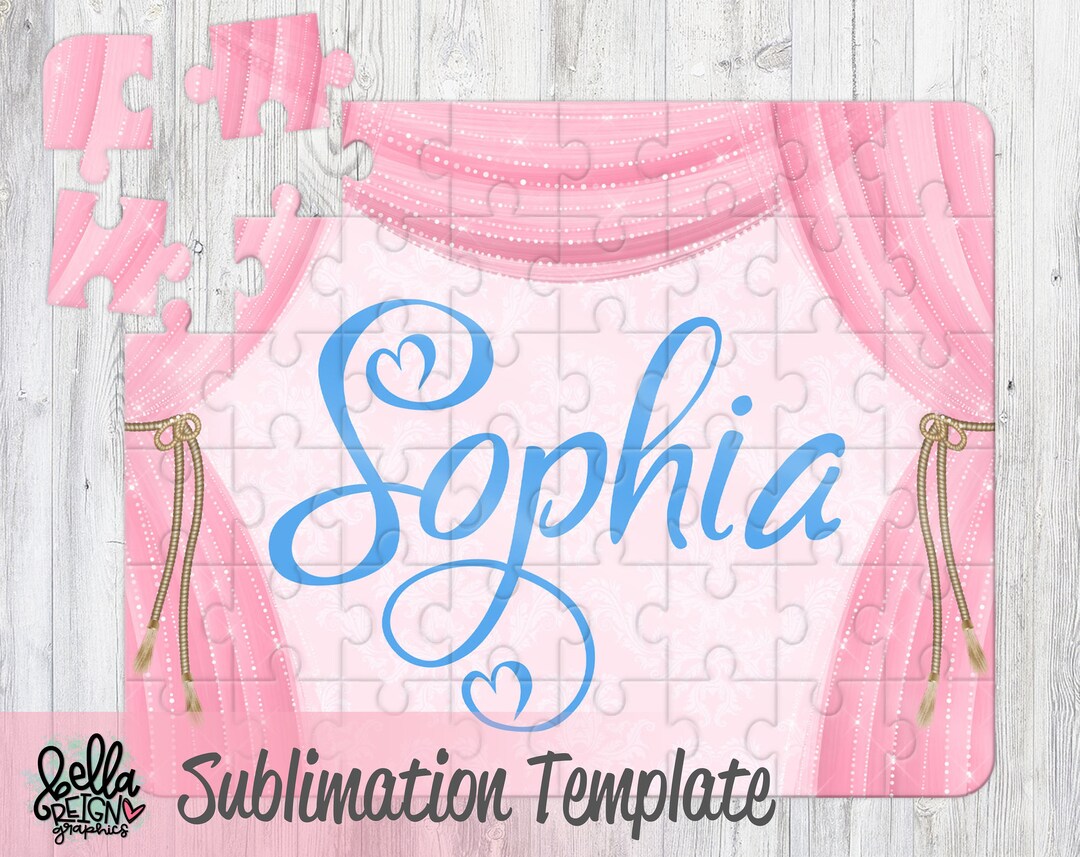 Valentine's Day Puzzle Sublimation Design - Puzzle Template - Valentine ...