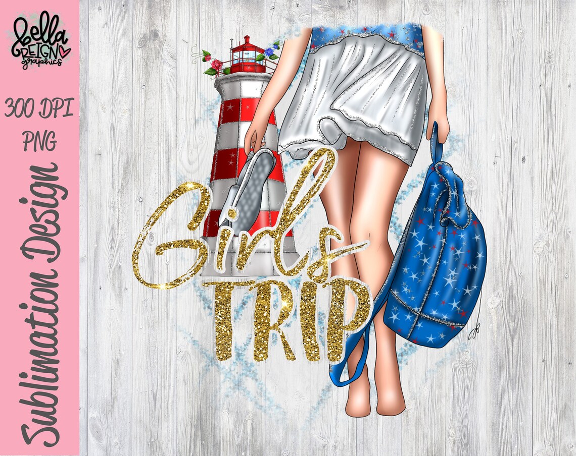 Girls Trip Nautical Clipart Girls Weekend Printable File - Etsy