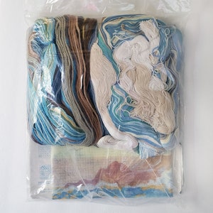 Vintage 80's SEASCAPE Needlepoint Kit by Spinnerin 20x16, Sea, Shore ...