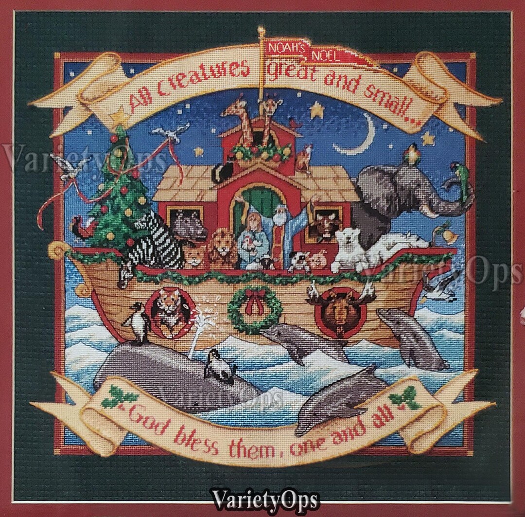Vintage Needlepoint Kit: Dimensions NOAH'S NOEL - Design by James ...