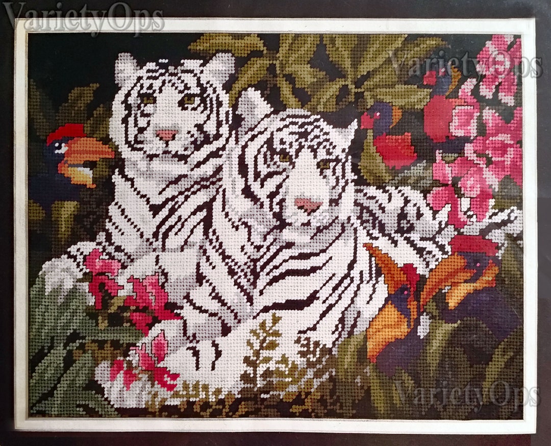Vintage 1995 SIBERIAN WHITES Needlepoint Kit by Needle Treasures ...