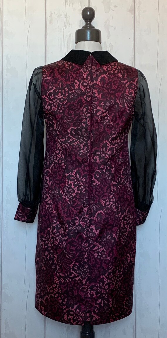 Vintage 60s Handmade Modette Mod Dagger Collar Dress - Gem