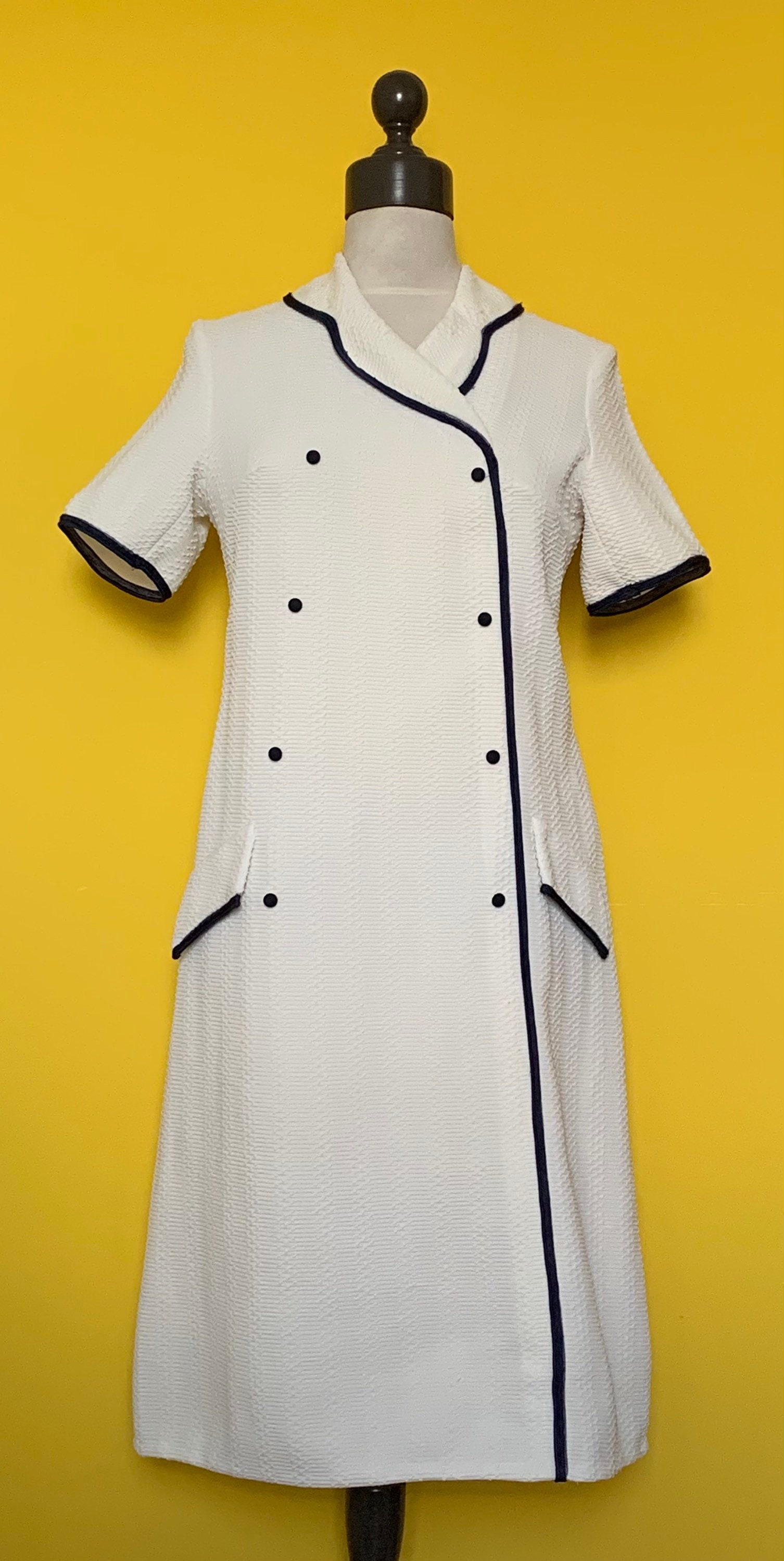 Vintage Handmade White Navy Mod Scooter Modette Dress - Etsy