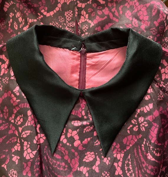 Vintage 60s Handmade Modette Mod Dagger Collar Dress - Gem