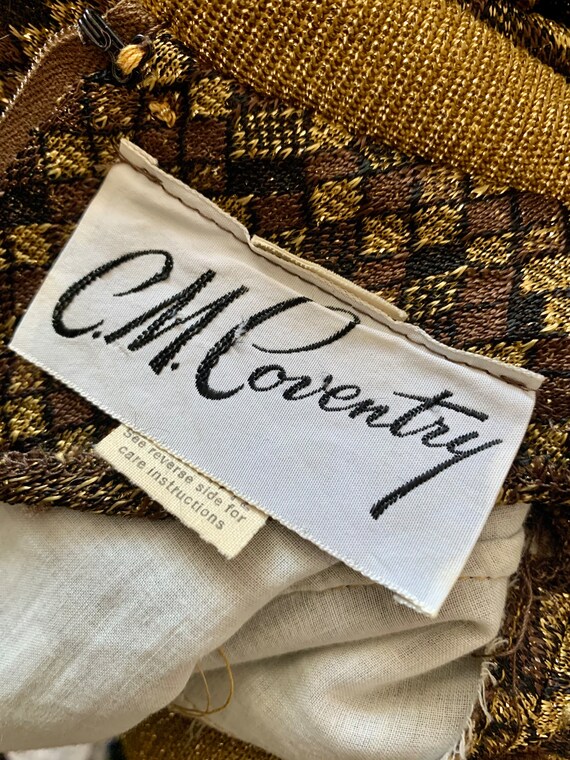 Original 60s Mod Modette Gold Dagger Collar Party Dre… - Gem