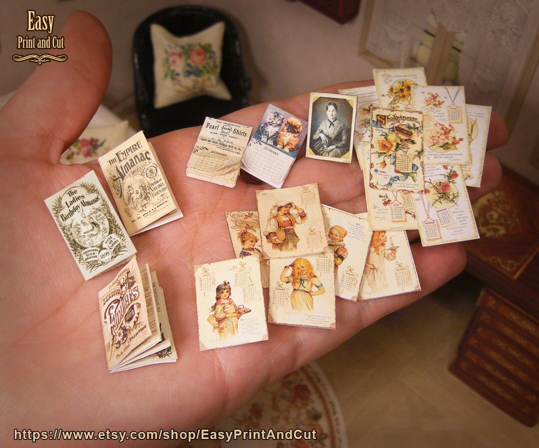 Miniature Dollhouse Calendars & Almanac: Victorian Style (digital ...