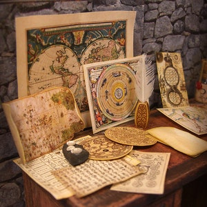 Alchemy Set, Miniature House, 1:12 Scale, Alchemy Symbols, Stellar ...