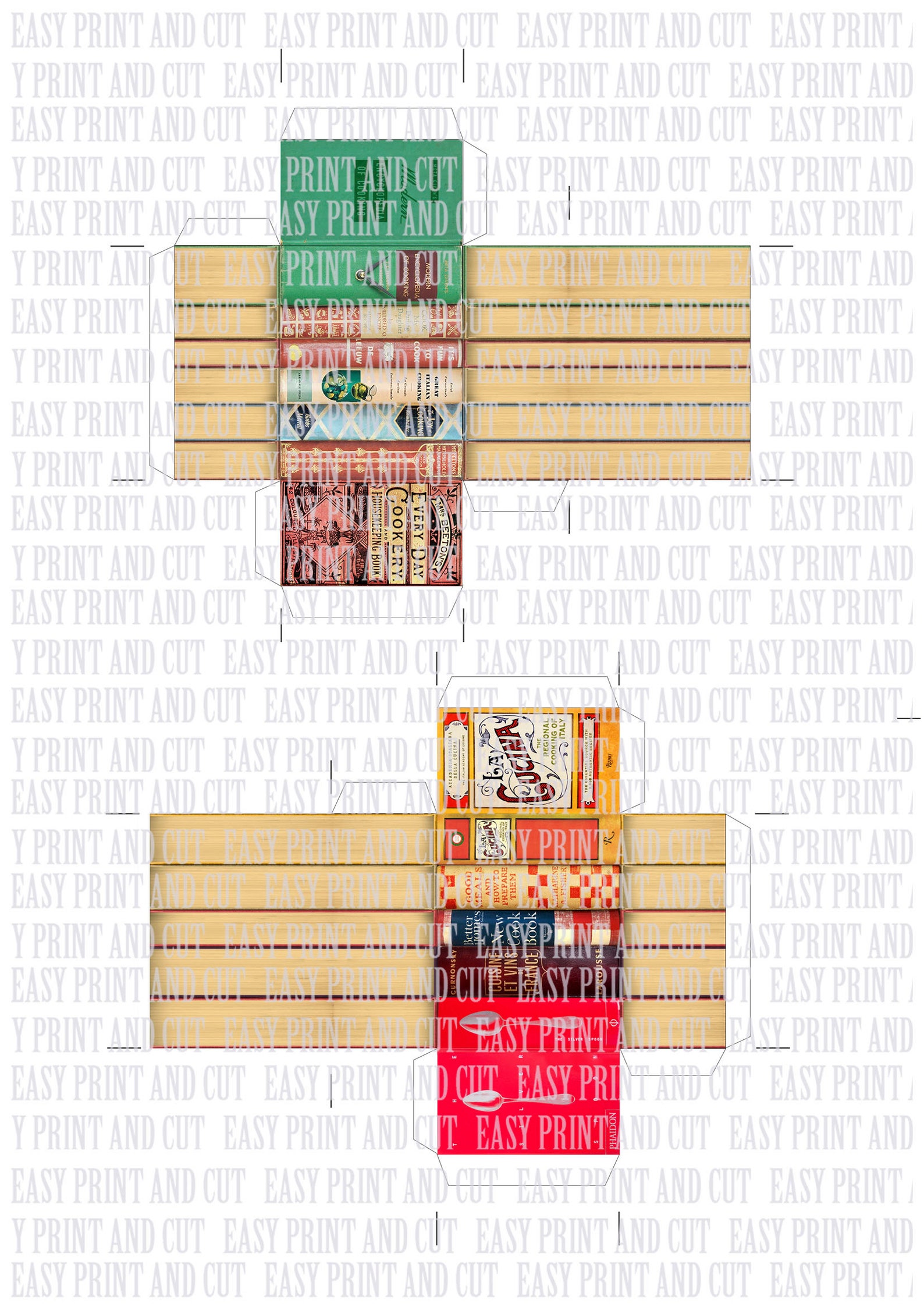 1:6 Printable Miniature Cookbooks Covers Big Collections in | Etsy