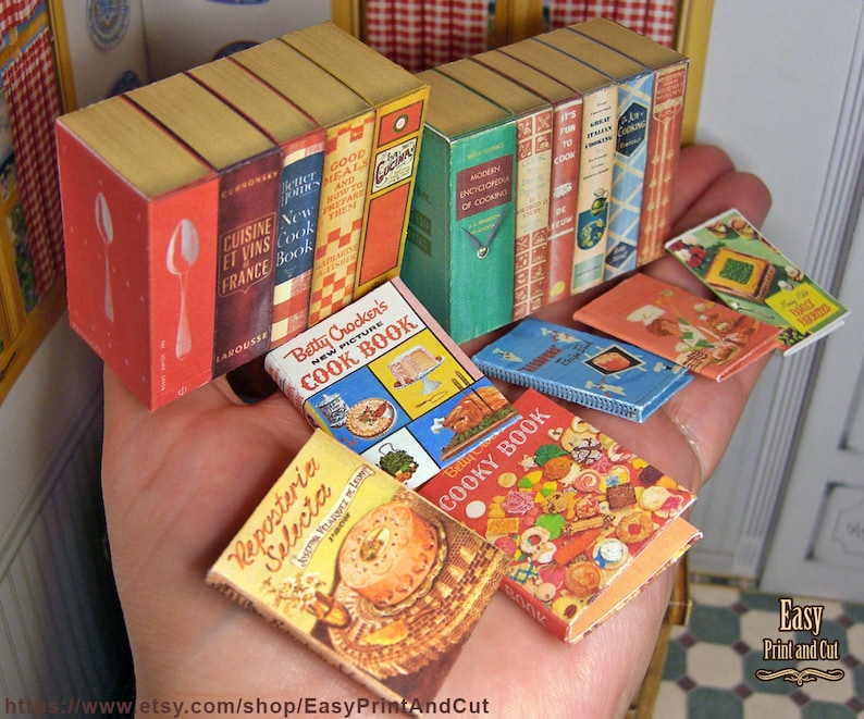 1:6 Printable Miniature Cookbooks Covers Big Collections in - Etsy