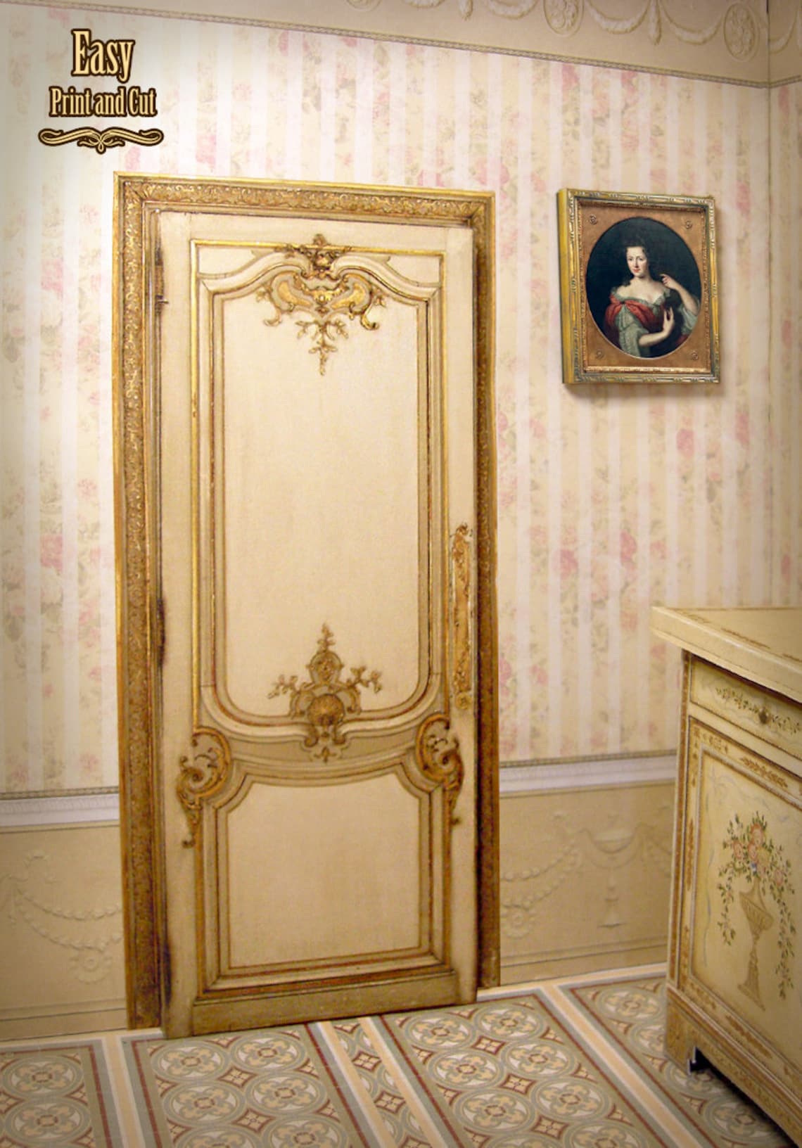 Baroque Door. Door Frame. Framed Art. Two Sides. Templates for ...