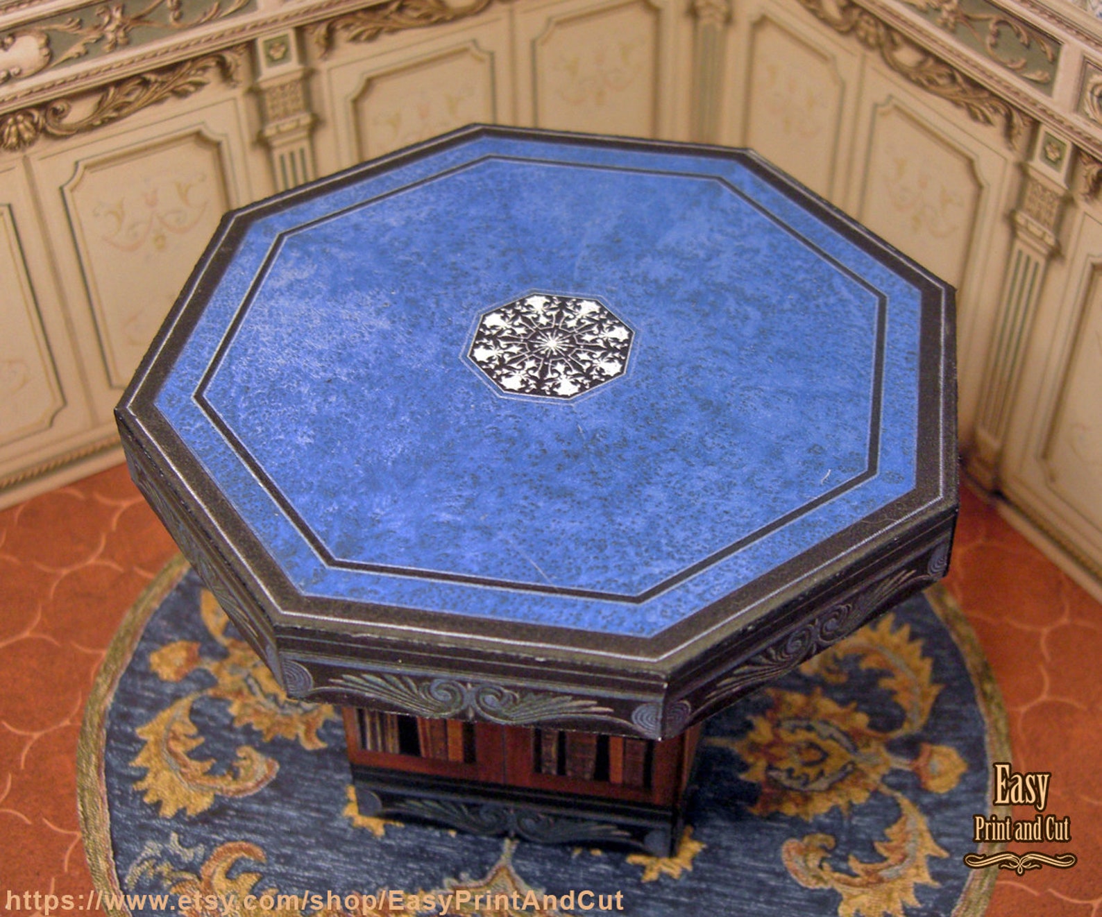 Miniature Dollhouse Victorian Table . INSTANT Digital DOWNLOAD | Etsy