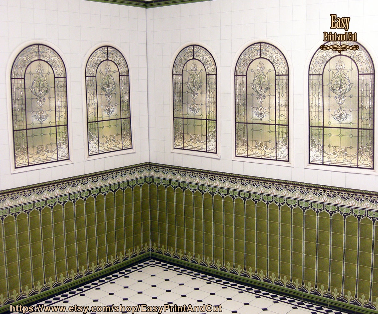 6 Dollhouse Windows 1:12 Scale Printable Miniature Victorian - Etsy