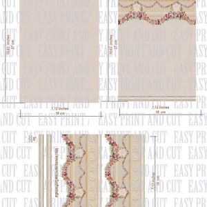 Dollhouse Wallpaper, Victorian Lady Room, 20s, Floral Style, Printable ...