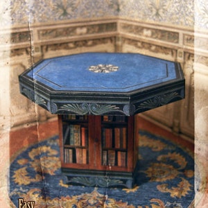 Miniature Dollhouse Victorian Table . INSTANT Digital DOWNLOAD . 12th ...