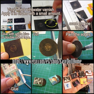 1:12 Antique Miniature Turntable, Record Player, Authentic Reproduction ...