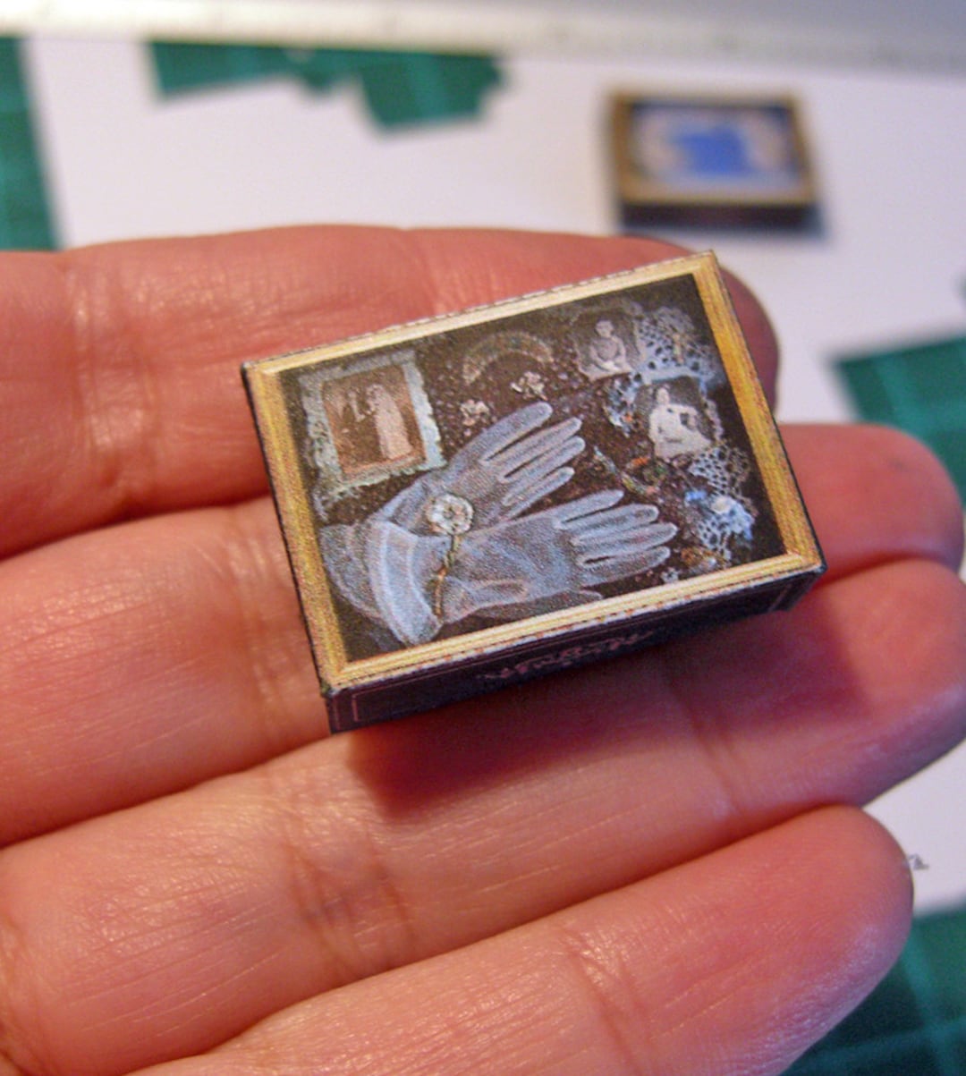 Miniature Victorian Shadow Box , for Dollhouse in Scale 1:12, Display ...