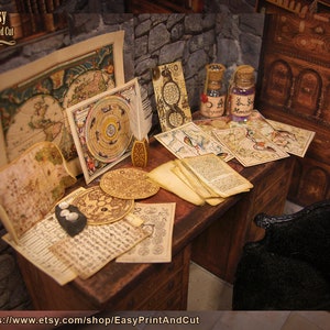 Alchemy Set, Miniature House, 1:12 Scale, Alchemy Symbols, Stellar ...