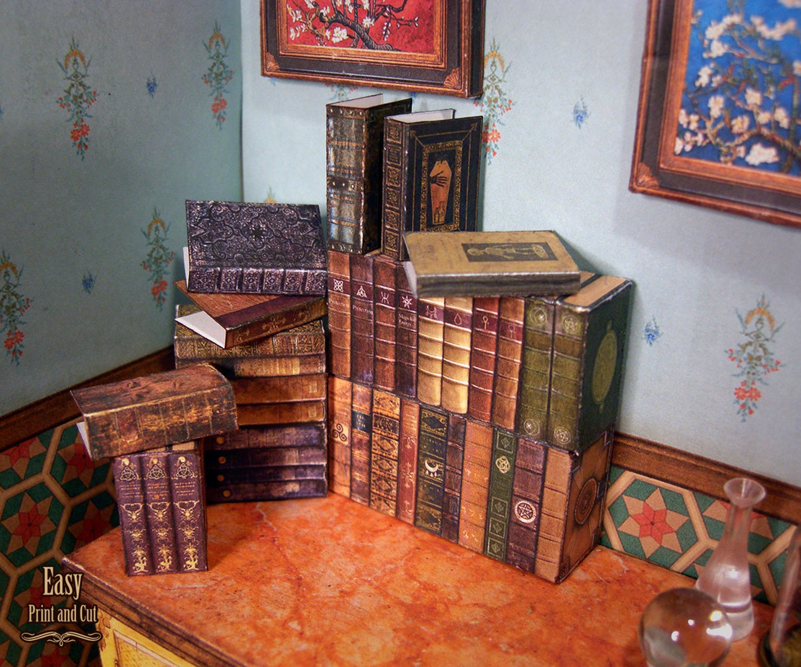 DIY Printable Magic Books Covers Collections Box. Old Spells | Etsy